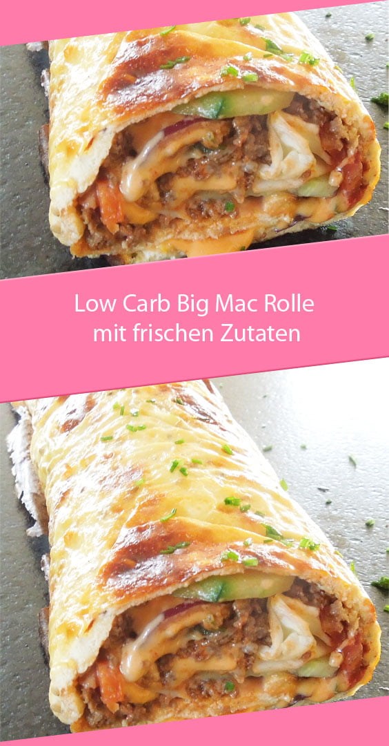 Low Carb Big Mac Rolle mit frischen Zutaten – GesundeRezepte.me